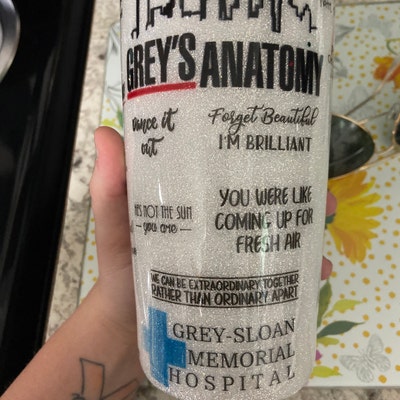 Custom Greys Anatomy Tv Show Cup Medical Cup Sparkle - Etsy