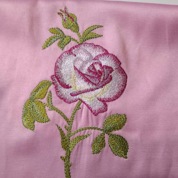 Rose in Bloom Machine Embroidery Design | Floral Embroidery Pattern 3 ...
