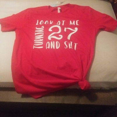 27th Birthday Shirt ©, Birthday Shirt Women, 27th Birthday T-shirt, 27 ...