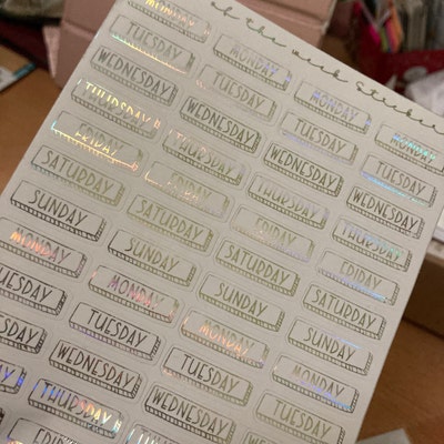 Days of the Week Stickers - Etsy