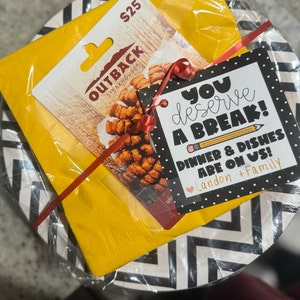 Chicken Nugget Teacher Appreciation Gift Card Gift Tag Instant Download ...