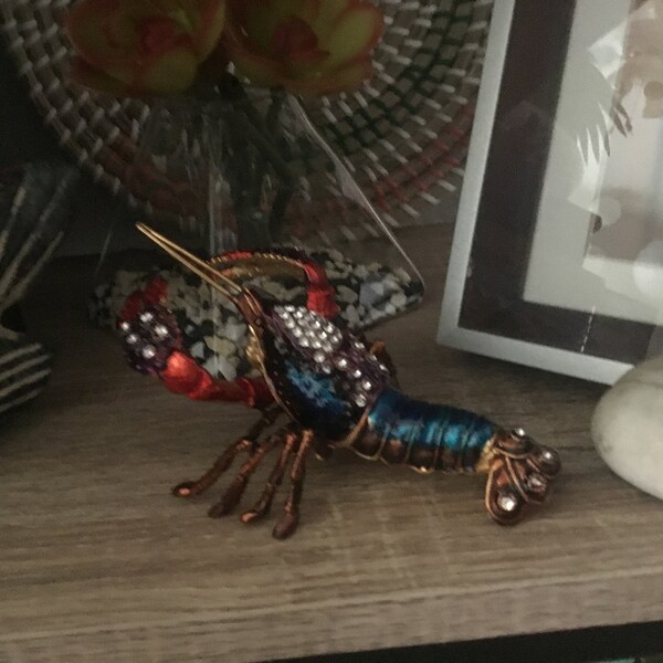 Bejeweled Enameled Animal Trinket Box/figurine With Rhinestones-tiny ...