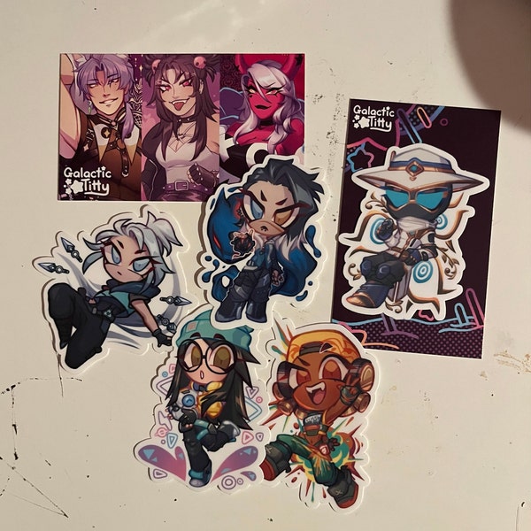 Valorant Chibi Stickers - Agent Stickers Sage Reyna Phoenix Chamber ...