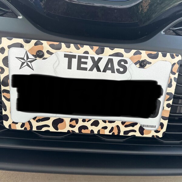 Wildflower License Plate, Minimal Floral License Plate, Boho License ...