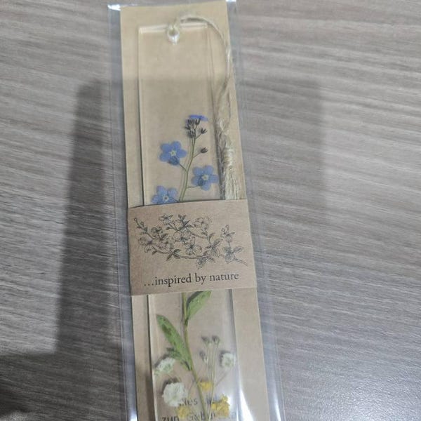 Personalized Resin Bookmark. Forget-me-not Flowers. Graduation Gifts ...
