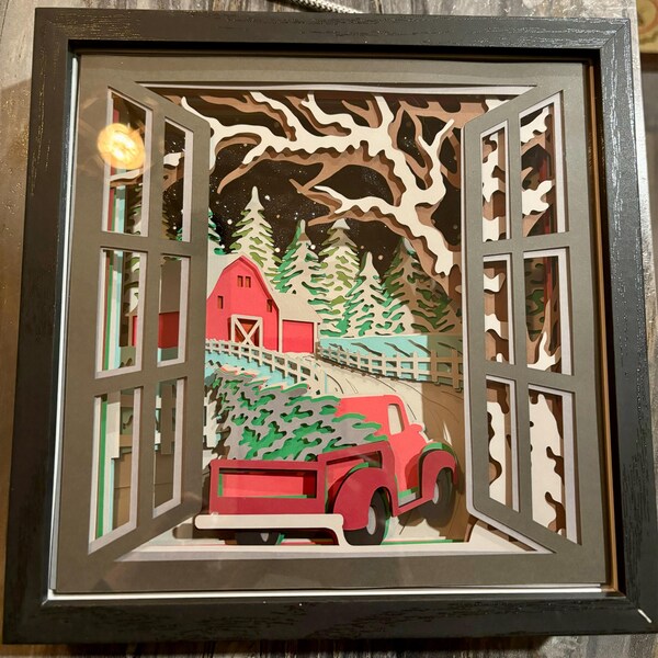 Personalize Cardinal Memorial Shadow Box SVG / Cardinal at Window ...