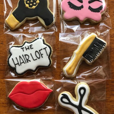 3 Piece Hair Beauty Salon Cookie Cutter Set Hair Dryer Brush Scissors ...