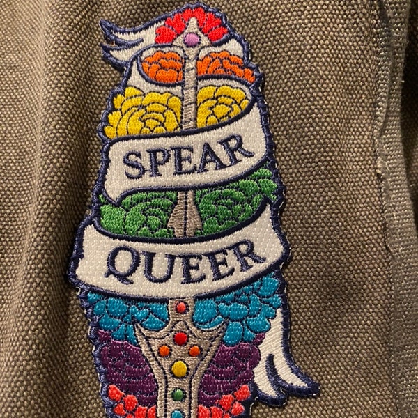 Spear Queer Embroidered Patch - Etsy