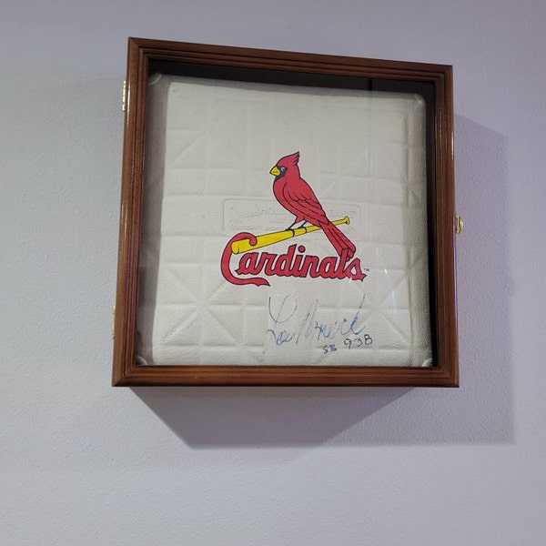 Baseball Base Display Case Cabinet (full-sized MLB 15" and 18" Sizes) W ...