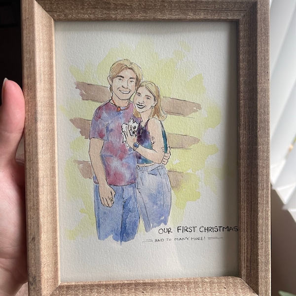 Hand-made Couples Watercolor | 11 X 14 - Etsy