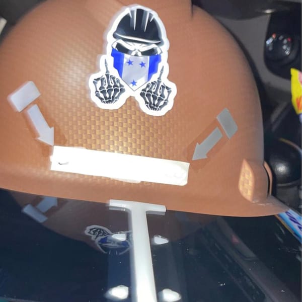 Blue Collar Bougee Hard Hat Sticker Decal Waterproof Gift for Husband ...