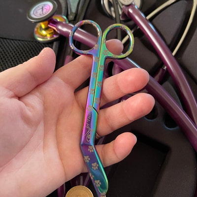 Vet Tech Veterinary Technician Nurse Paw Paper Coated Bandage Scissors ...