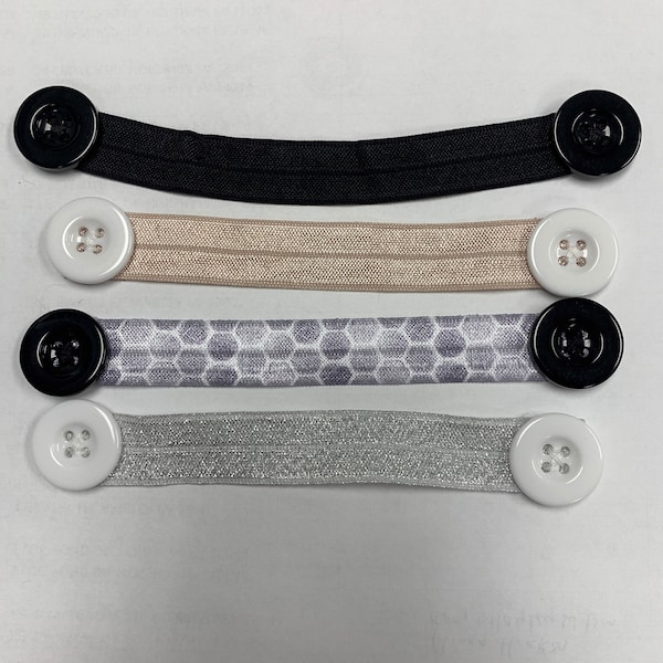 Ear Savers for Face Masks, Elastic Face Mask Extensions With Button for ...