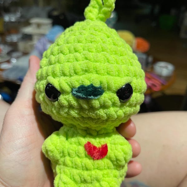 CROCHET PATTERN - Meanie Greenie | No Sew | Amigurumi | Crochet Plushie ...