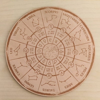 Zodiac Wheel Board // Astrology Guide // Magickal Decor - Etsy