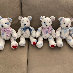 Memory Bear 15 Inches Tall Made From Your Loved One's Clothing - Etsy
