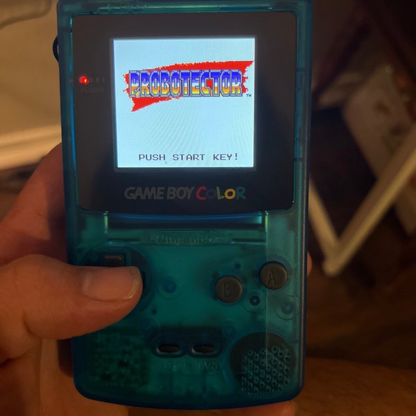 Console Gameboy Color Clear Blue Refurbished With IPS V2 Backlit Bright ...