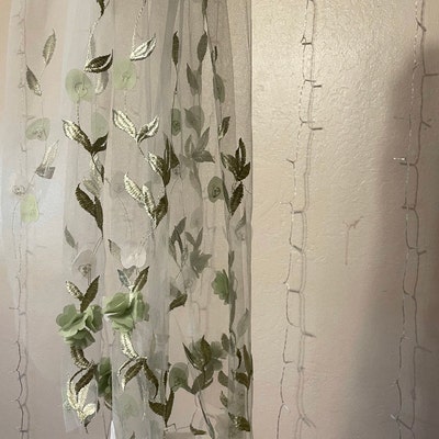 POPPY Colourful Wildflower Embroidered Wedding Veil. Handmade to Order ...