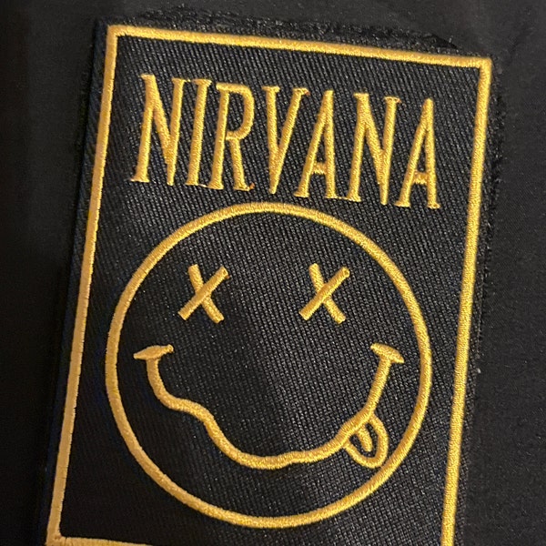 Nirvana band Smiley Face Embroidered Patch Iron-on or Sew On Patch - Etsy