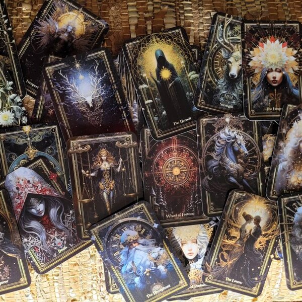Unique Tarot Deck, Tarot Deck With Guidebook, Custom 78 Tarot Cards ...