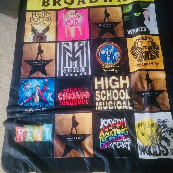 Customized Broadway Fan Blanket- Personalized With Your Favorite Plays ...
