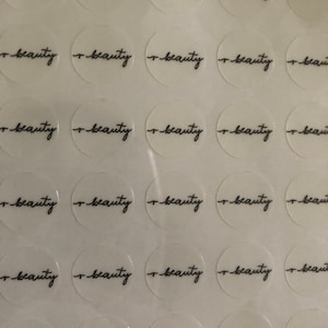 Clear Custom Stickers, Clear Round Stickers, Clear Lash Stickers, Clear ...