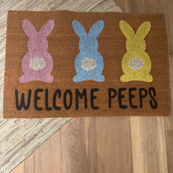 Colorful Wildflower Doormat | Cute Floral Front Doormat | Spring ...