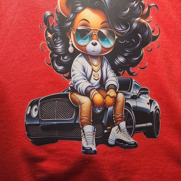 Graffiti Sassy Queen Hip Hop Teddy Bear, Trendy Teddy Bear, Digital ...