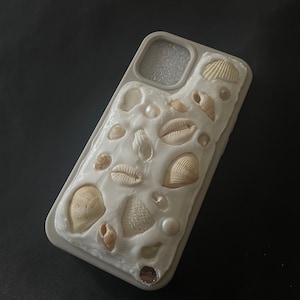 Shades of Brown: Handmade Shell Cell Phone Case/ Seashell Cell Phone ...
