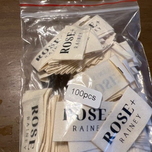 100 Custom Iron on Label Tagless Labels Personalised Labels | Etsy