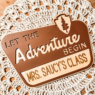 Let the Adventure Begin Sign Customizable National Park Sign Woodland ...
