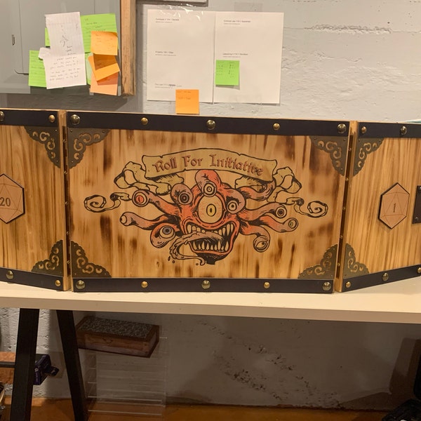 Customizable Handmade Solid Wood Dungeon Master's Screen - Etsy
