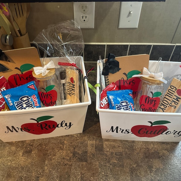 Personalized Teacher Gift Basket, Gift for Teacher, Teacher ...