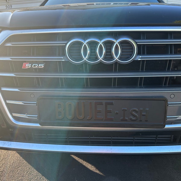 Custom Black on Black Street Nameplate Name Plate Front European ...