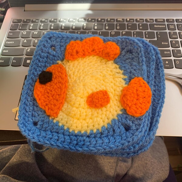 Fish Granny Square Crochet Pattern | Crochet Jungle Blanket | Crochet ...