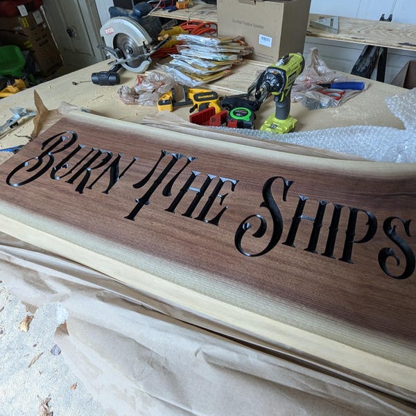 Personalized Walnut Name Sign: Rustic Live Edge Wood Decor - Etsy