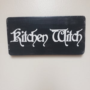 Kitchen Witch Sign, Cottagecore, Goth, Gothic Home, Spooky, Halloween ...