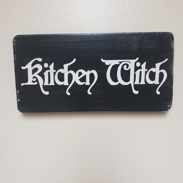 Kitchen Witch Sign, Cottagecore, Goth, Gothic Home, Spooky, Halloween ...