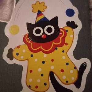 Clowncore Sticker for Laptop, Cute Clown Animal Sticker for Sketchbook ...