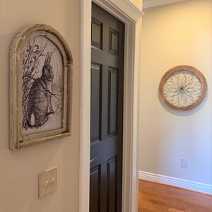 Bunny Wall Art 14 X 22 Arch Window Frame Rabbit Decor Spring Farmhouse ...