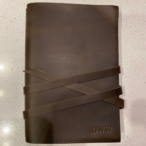 Personalized Leather Journal, Engraved Leather Notebook, Leather ...
