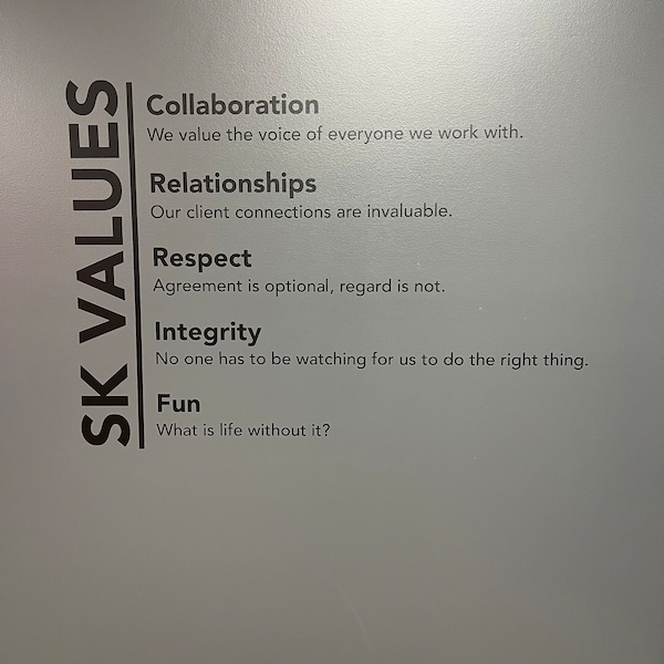 Office Values Wall Decal Teamwork Quote Wall Sticker Office Decor ...