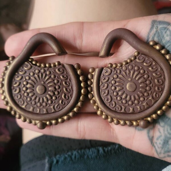 Eastern Sun Goddess Gauges - Earrings for Stretched Lobes - Fake, 4g ...