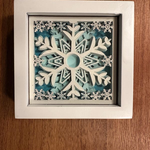3d Snowflake Svg, Snowflake Shadow Box Svg - 3d Christmas Svg - Cricut ...