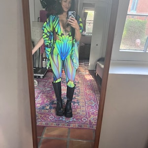 Womens Transparent Festival Shrug Long Dress, Sheer Rave Long Dress for ...