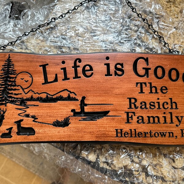 Outdoor Wood Sign Custom Camp Sign Personalized Camping Sign RV Decor ...