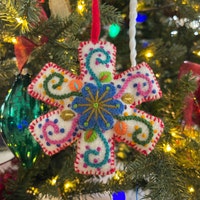Snowflake Christmas Ornament Set, Multicolor Variety 12 Pack ...
