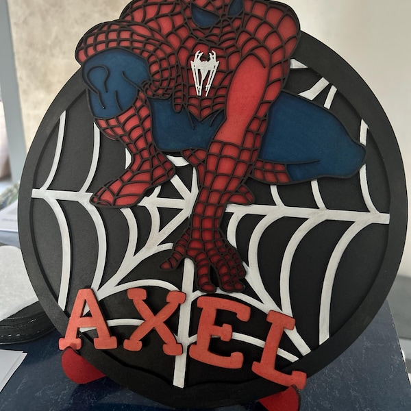 Spiderman Name Sign. Baby Door Hanger Hospital Boy. Spiderman Laser ...