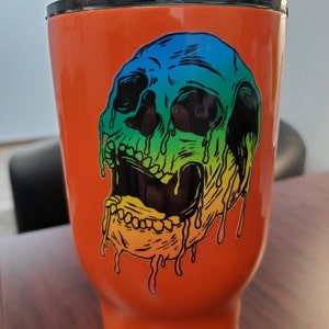 Rainbow Dripping Skull Vinyl Sticker 2.5w X 4h - Etsy
