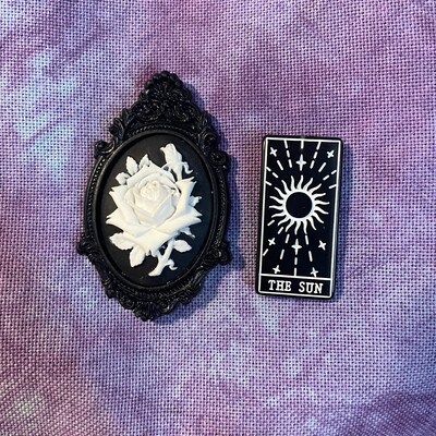 Handmade Baroque Framed Rose Goth Needleminder Protect Your - Etsy